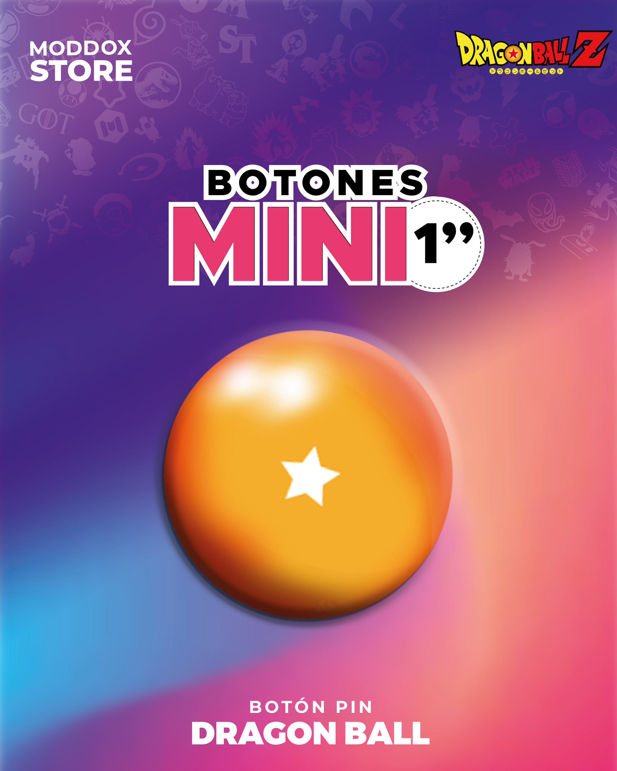 Botón Pin | Dragon Ball | Esferas del Dragon – Moddox