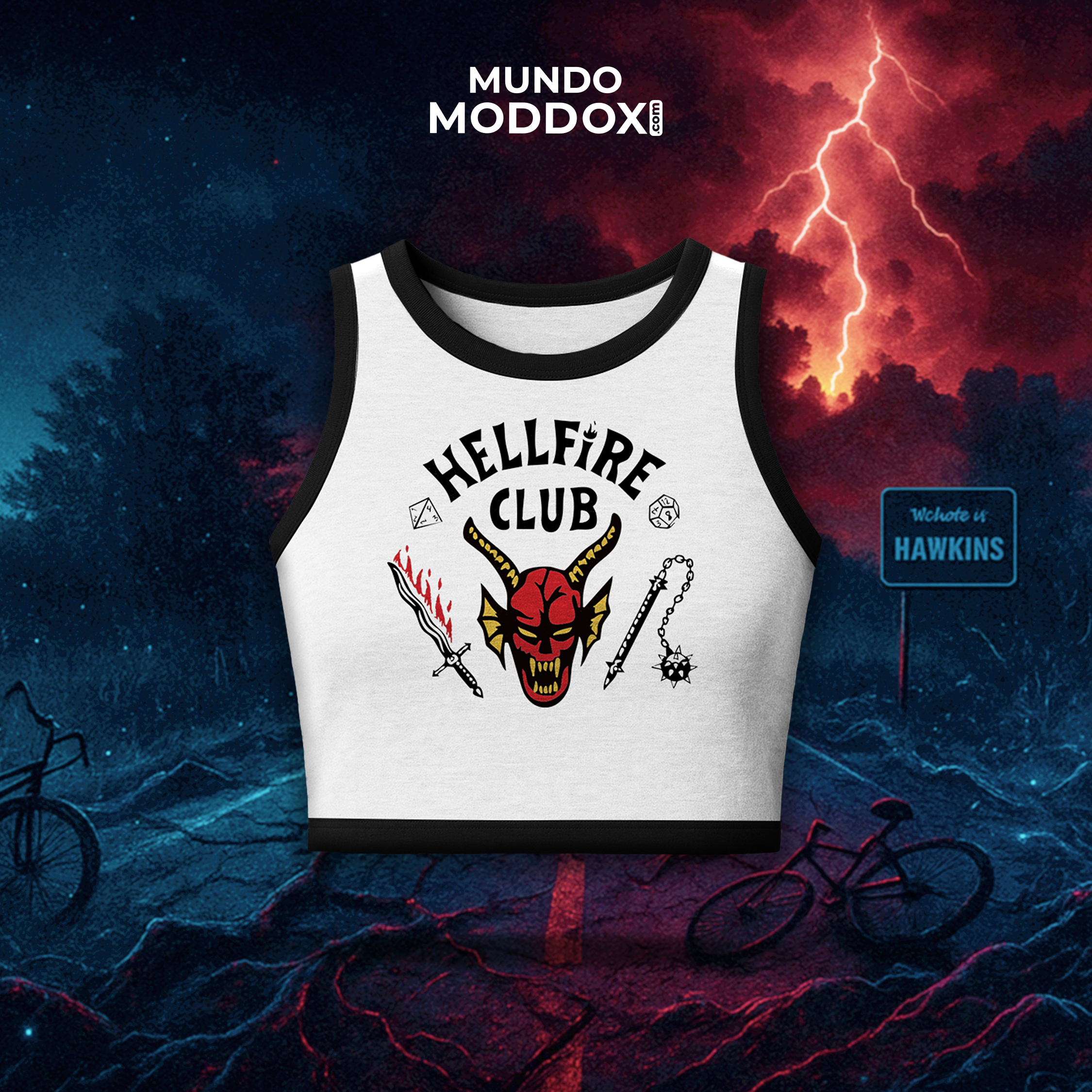 Crop Top | Stranger Things | Hellfire Club – Moddox